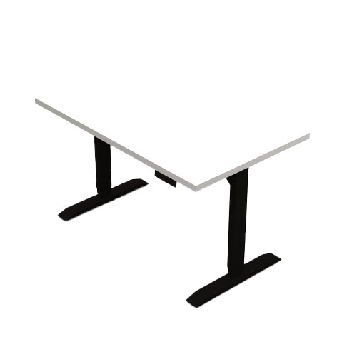 Mid-HAT Height Adjustable Table, 30X48, white top-black base | Reseat®